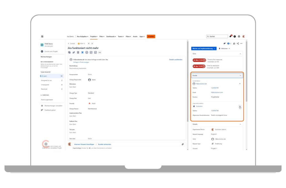 Kunden- und Organisationsprofile in JSM | Communardo