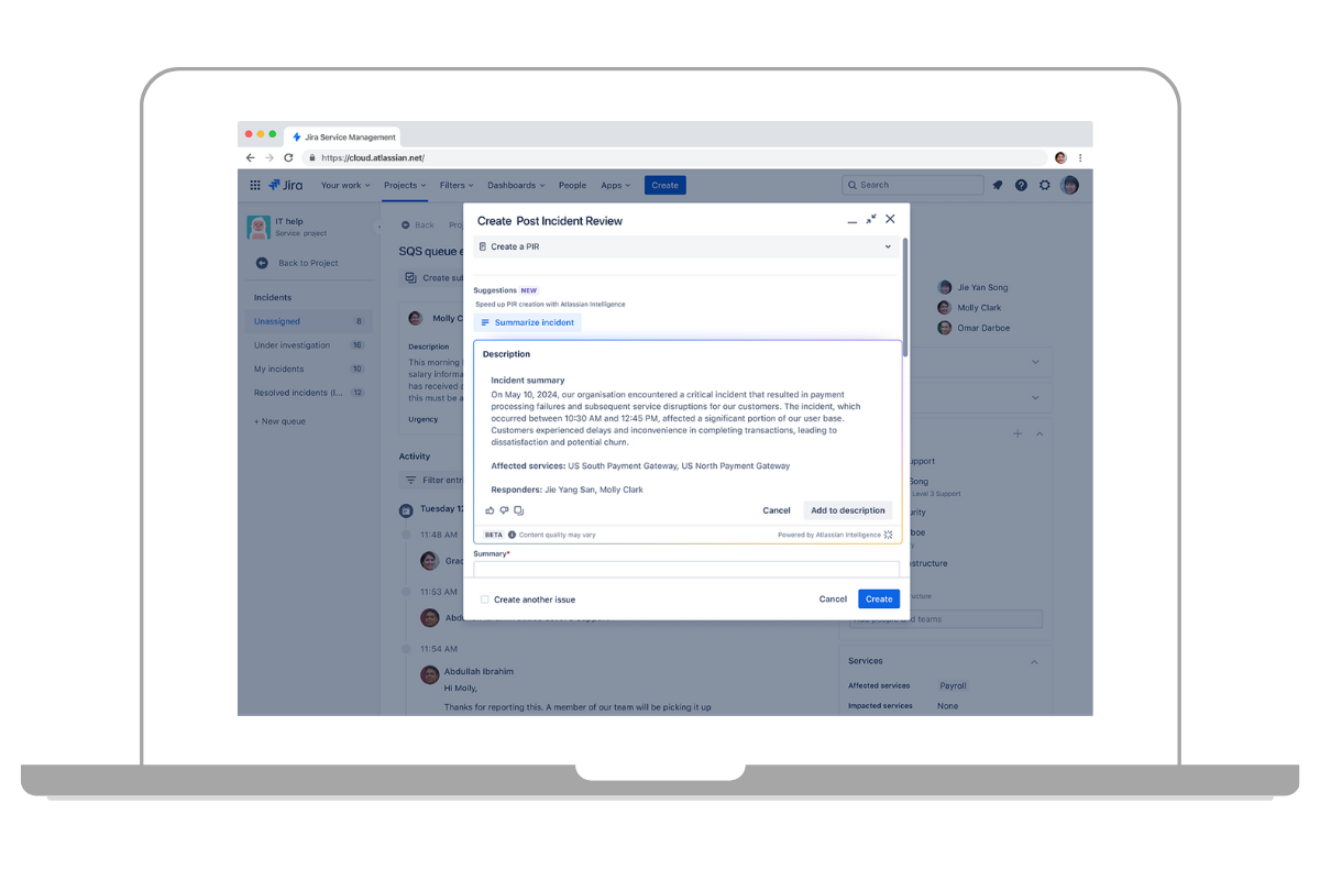 Neue Atlassian Intelligence Funktionen für JSM | Communardo